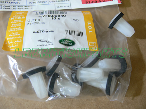 LAND ROVER RUBBER MOUNT INSERT QUARTER WINDOW LR3 LR4 RYH500840 SET OF 10 OEM LR British Parts 
